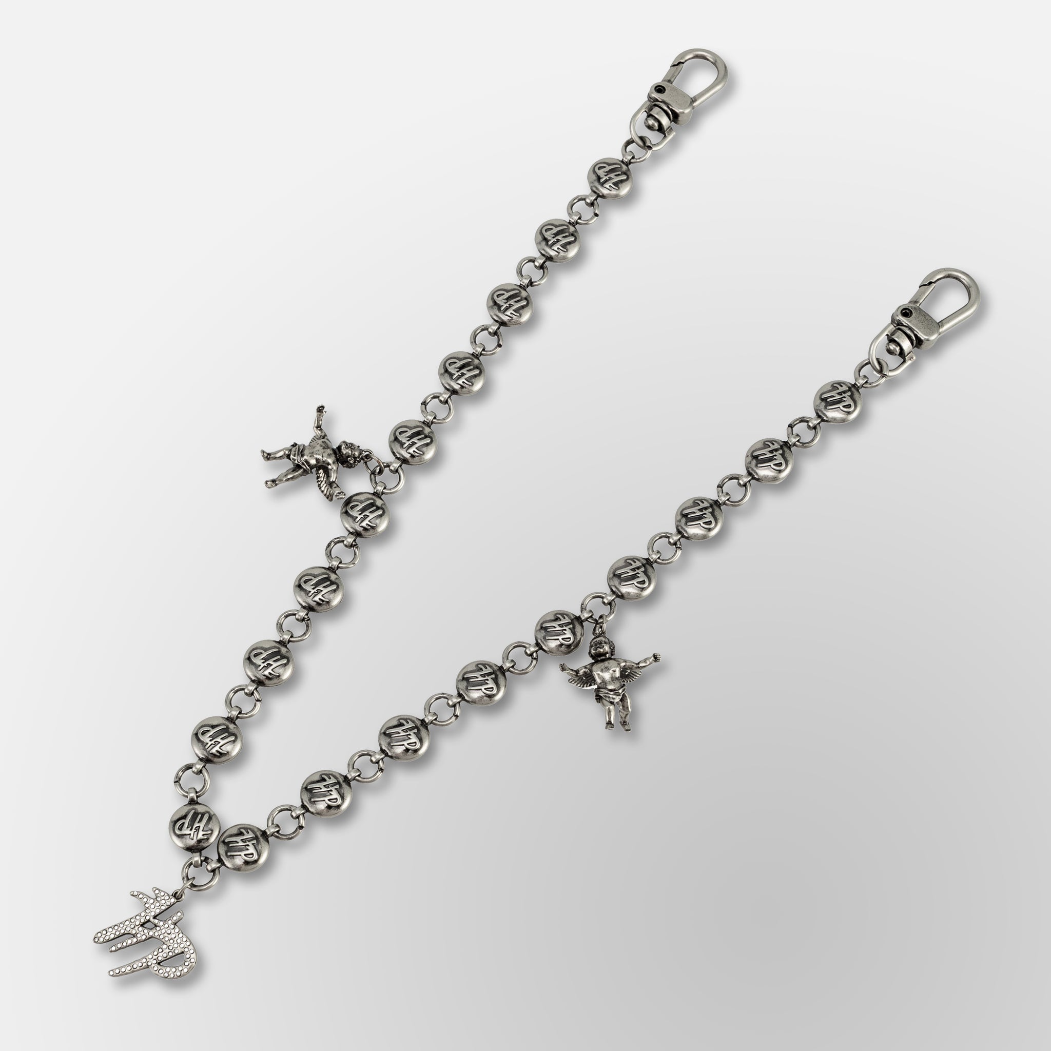 HP Pill Link Chain W/ Cherub + HP Charm - Wallet Chain